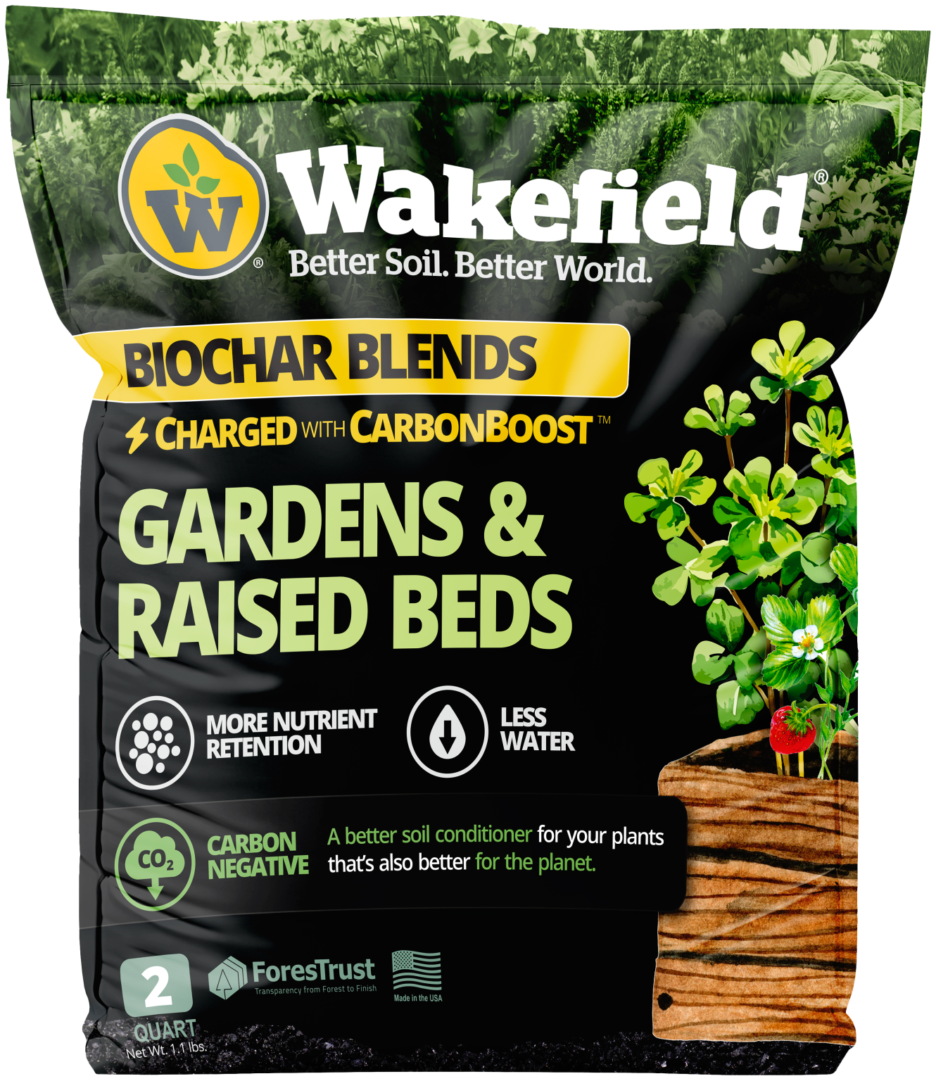 Wakefield Biochar Blends: Gardens & Raised Beds - Wakefield BioChar